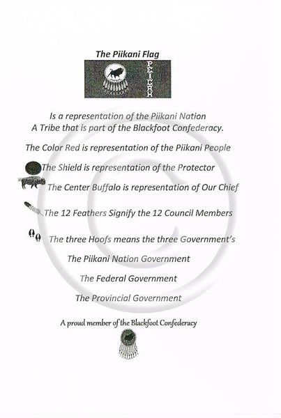 The Piikani Flag Greeting Card with Envelope – KolorKard Souvenirs